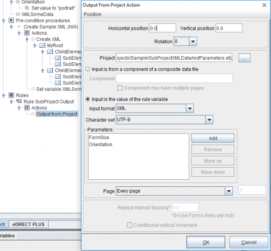 Calling Sub-Projects (parameters) | MiniWiki